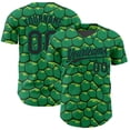 Custom Kelly Green Black 3D Pattern Design Turtle Shell Authentic ...