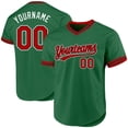 Custom Kelly Green Red-Black Authentic Throwback Baseball Jersey - Hot ...
