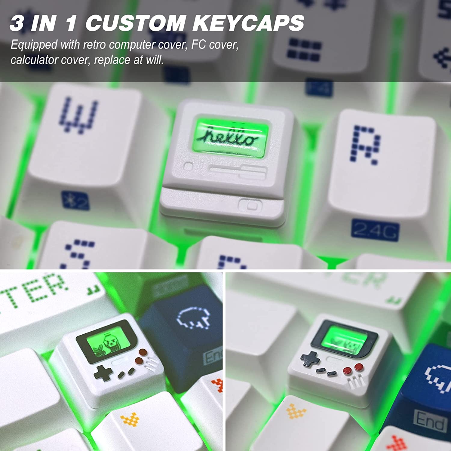 Custom Keycaps - Light Transmission Keycaps - Classic Retro Mechanical ...