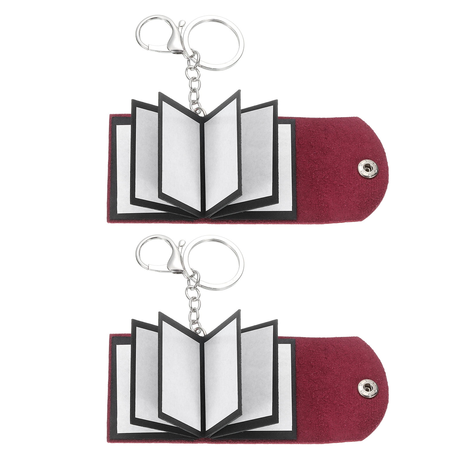 Custom Keychain with Pictures, 2 Pcs Personalized Leather Mini Photo ...
