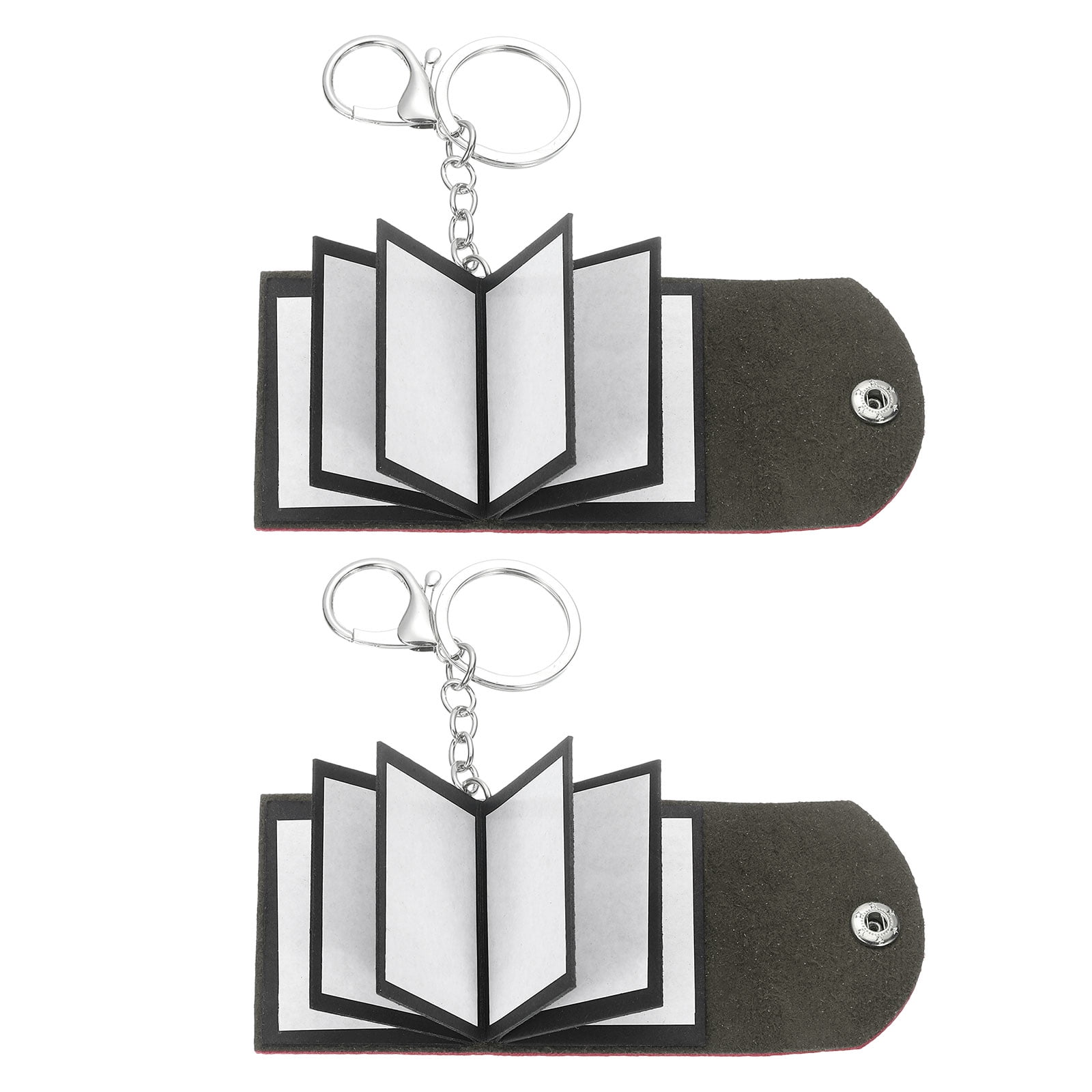 Custom Keychain with Pictures, 2 Pcs Personalized Leather Mini Photo ...