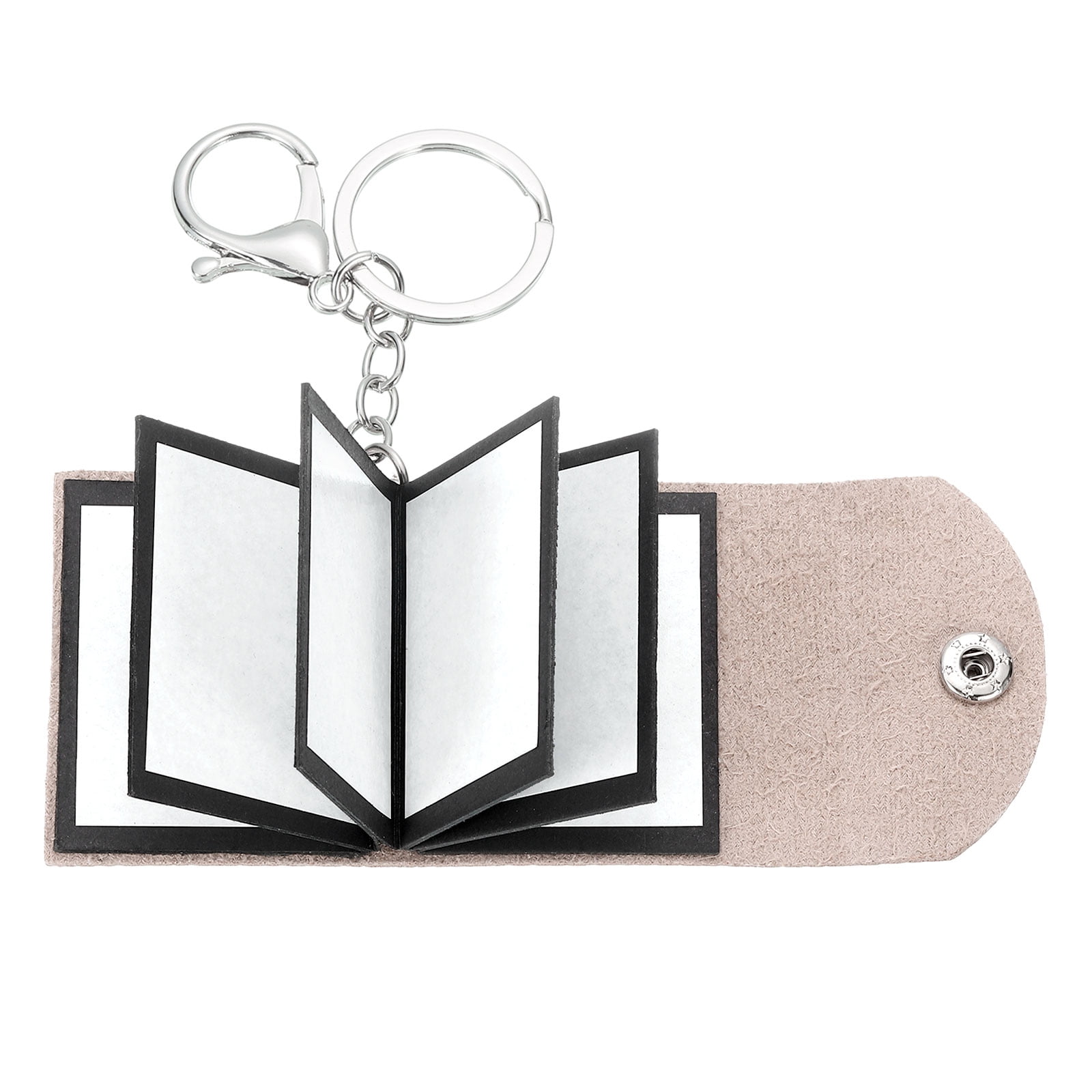 Custom Keychain with Pictures, Personalized Leather Mini Photo Album ...