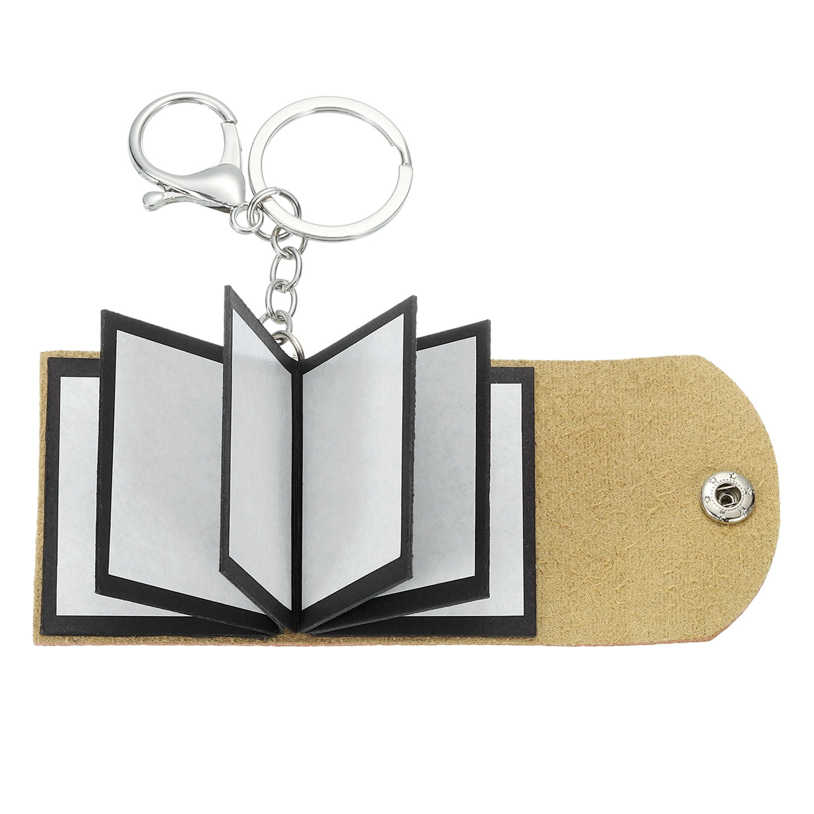 Custom Keychain with Pictures, Personalized Leather Mini Photo Album ...