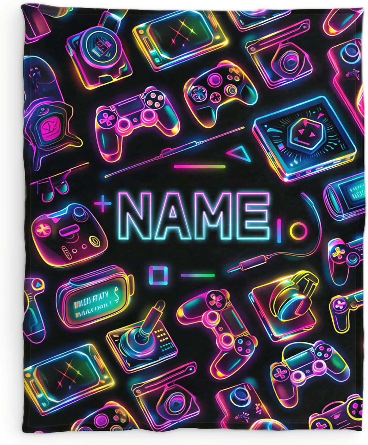 Custom Kids Boys Gamer Blanket - 80x60 Inches Twin Size Blanket for ...