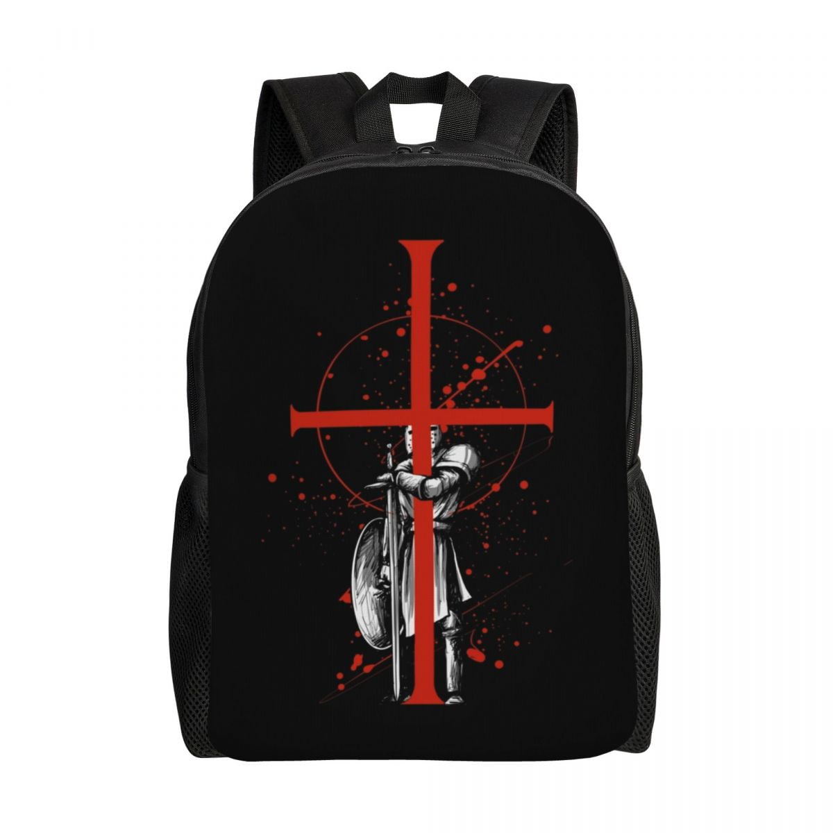 Custom Knights Templar Cross Shield Symbol Backpack Computer Bookbag ...