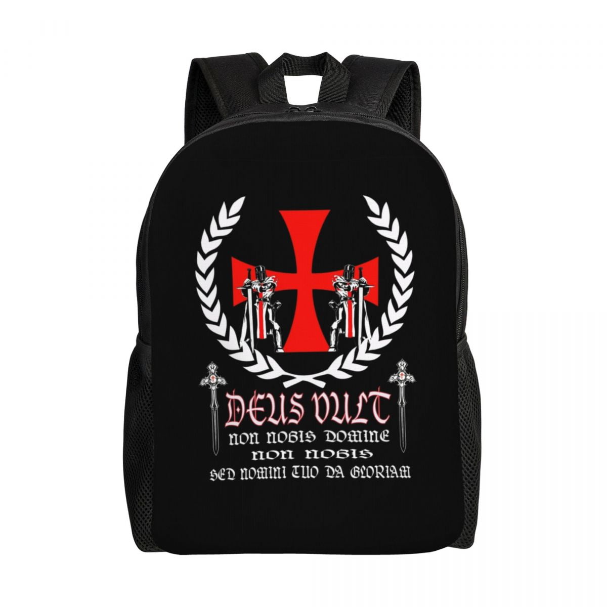 Custom Knights Templar Cross Shield Symbol Backpack Computer Bookbag ...
