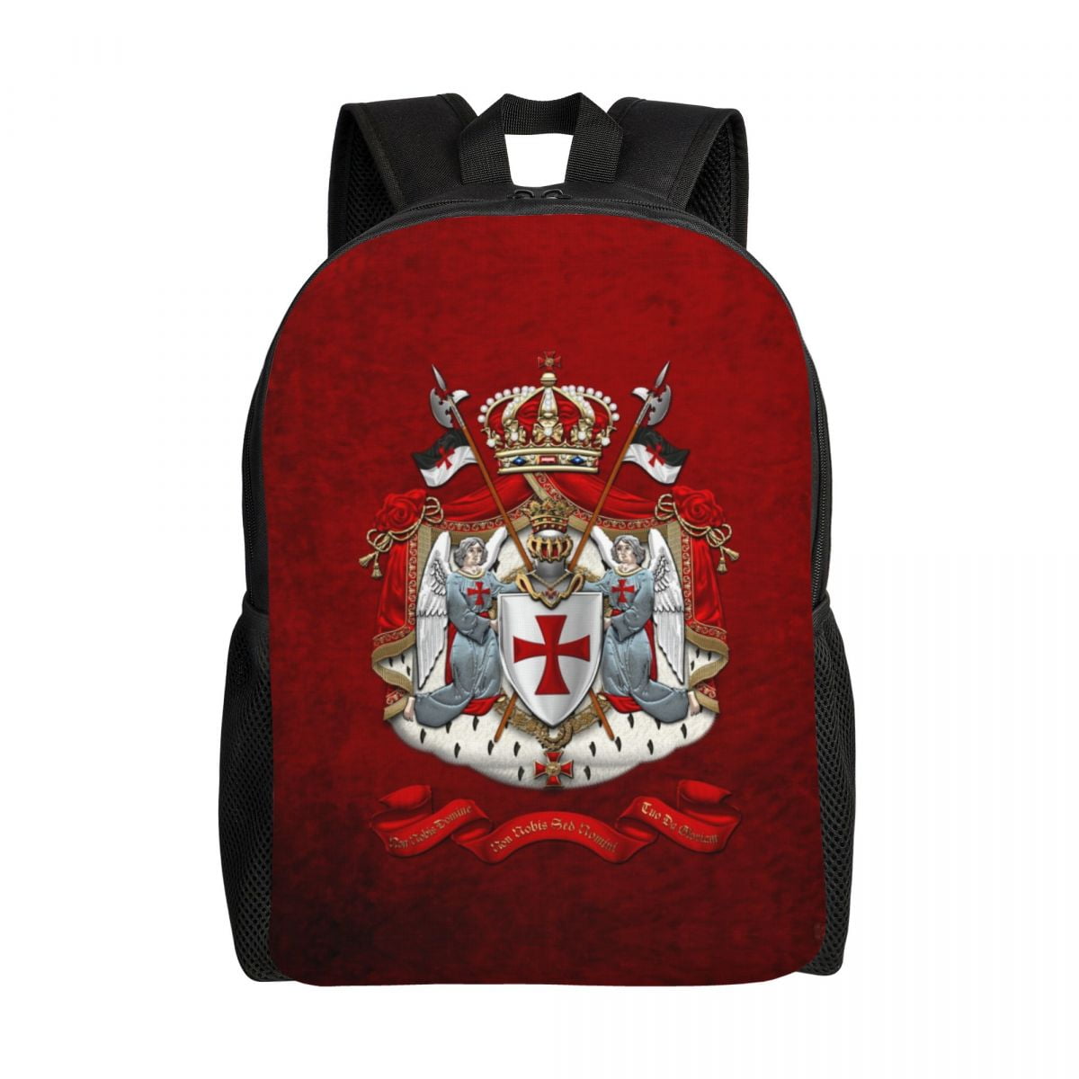 Custom Knights Templar Cross Shield Symbol Backpack Computer Bookbag ...