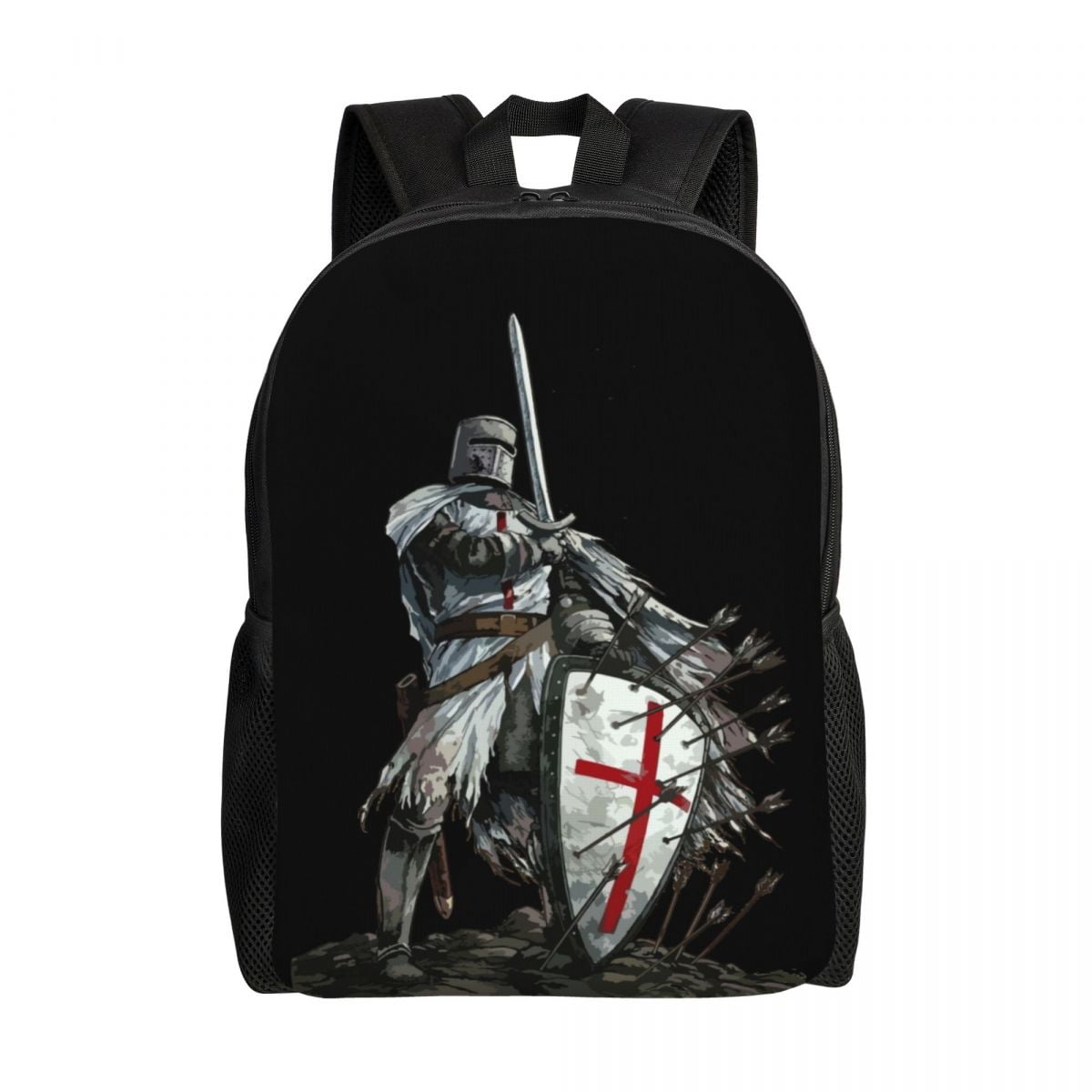 Custom Knights Templar Cross Shield Symbol Backpack Computer Bookbag ...