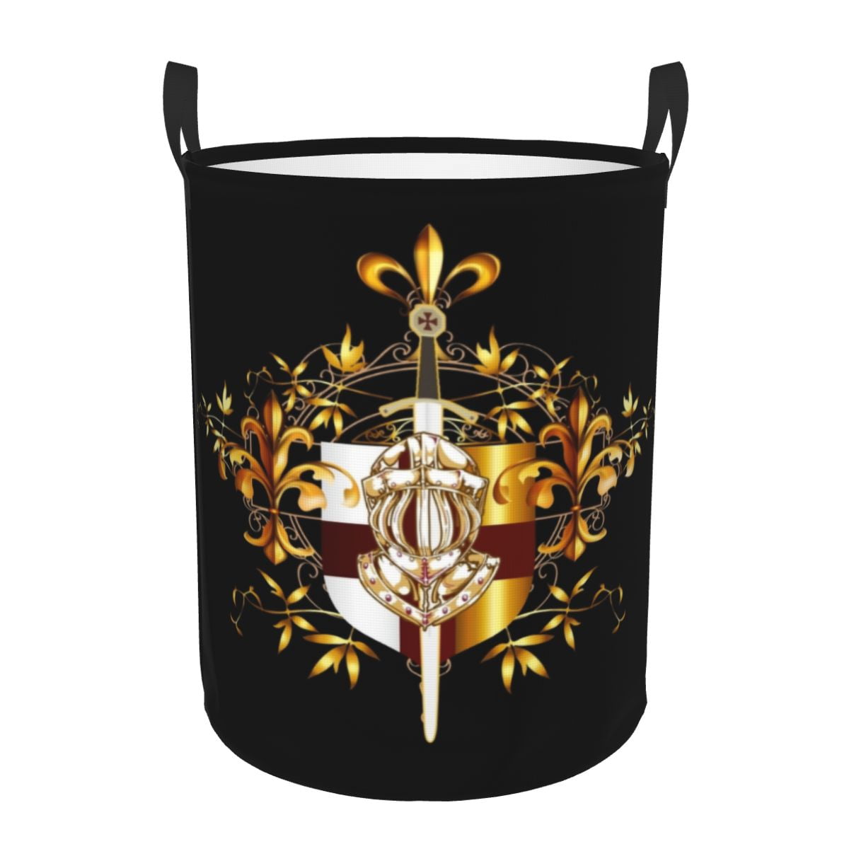 Custom Knights Templar Cross Shield Symbol Laundry Basket Medieval ...