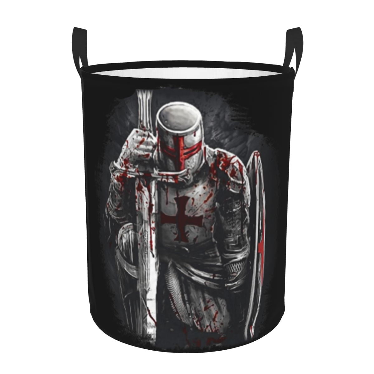 Custom Knights Templar Cross Shield Symbol Laundry Basket Medieval ...