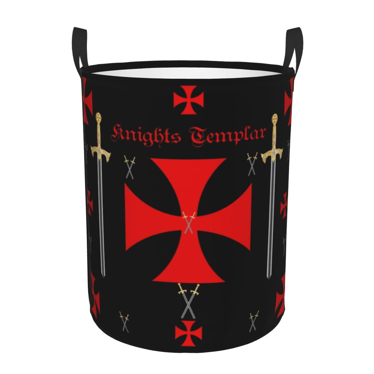 Custom Knights Templar Cross Shield Symbol Laundry Basket Medieval ...