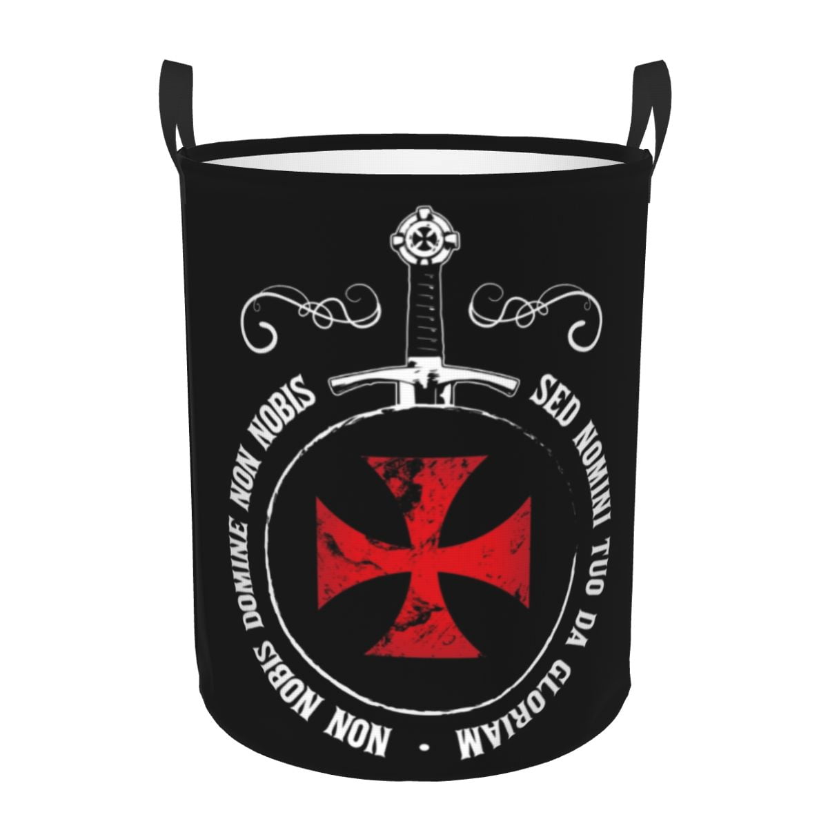 Custom Knights Templar Cross Shield Symbol Laundry Basket Medieval ...