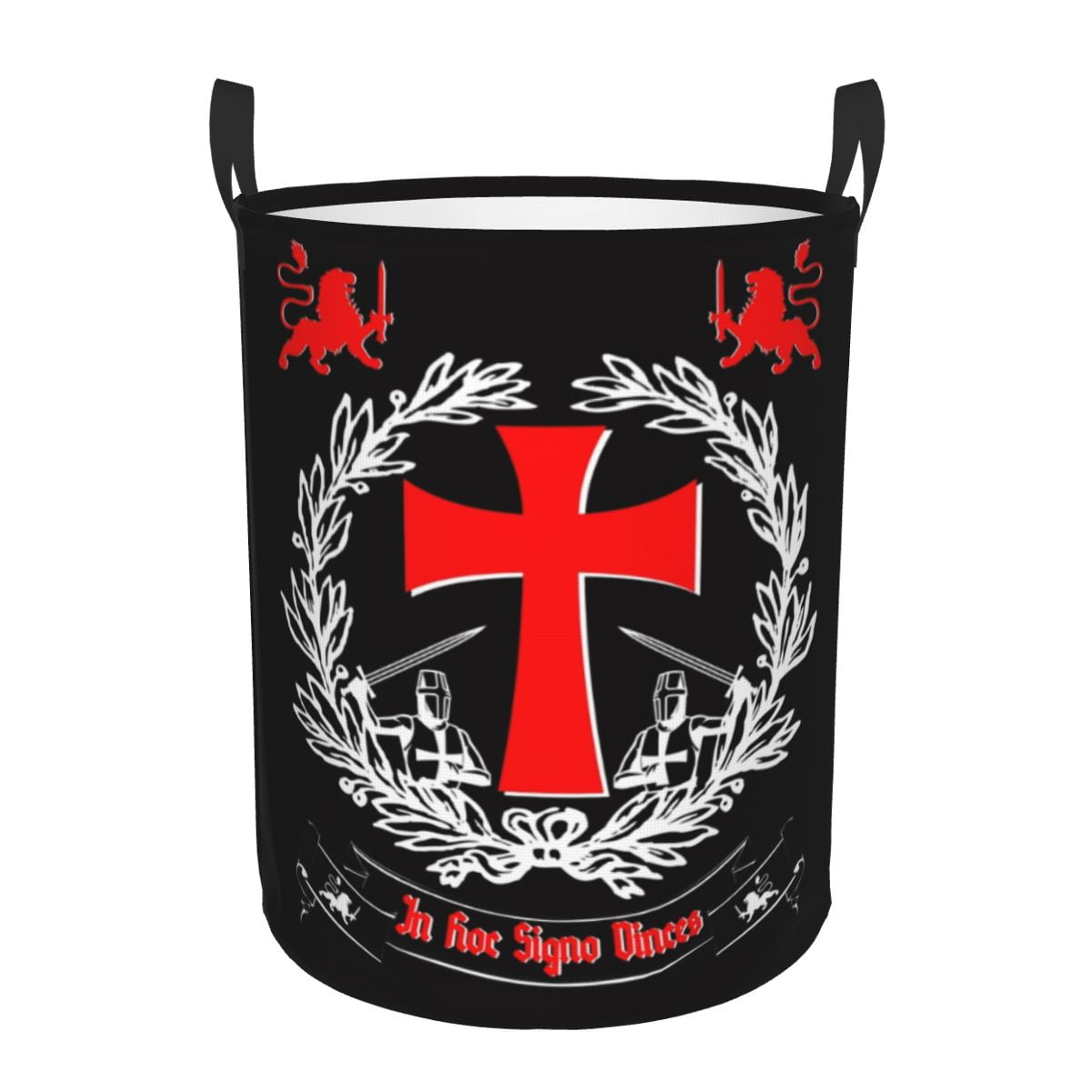 Custom Knights Templar Cross Shield Symbol Laundry Basket Medieval ...