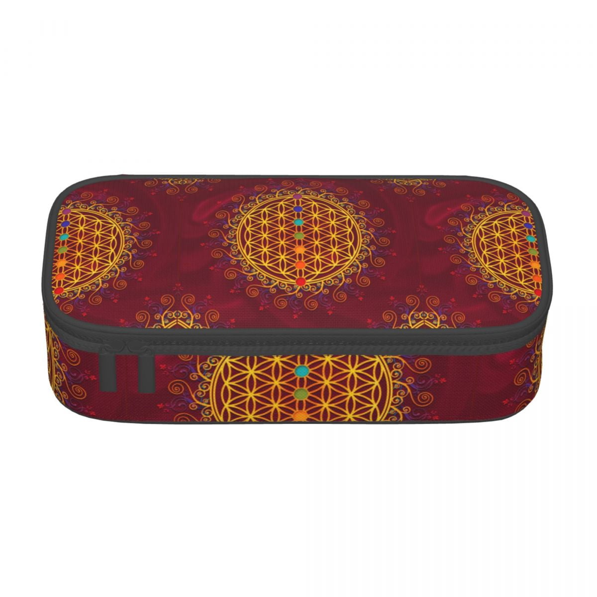 Custom Korean Flower Of Life In Lotus Mandala Pencil Cases for Zen Yoga ...