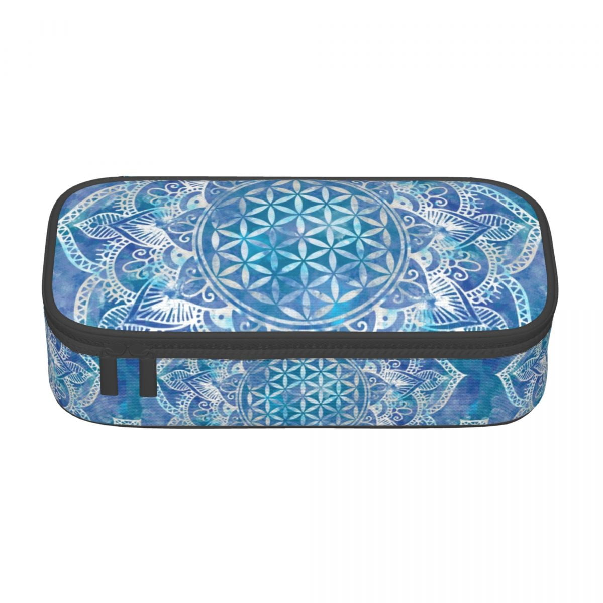 Custom Korean Flower Of Life In Lotus Mandala Pencil Cases for Zen Yoga ...