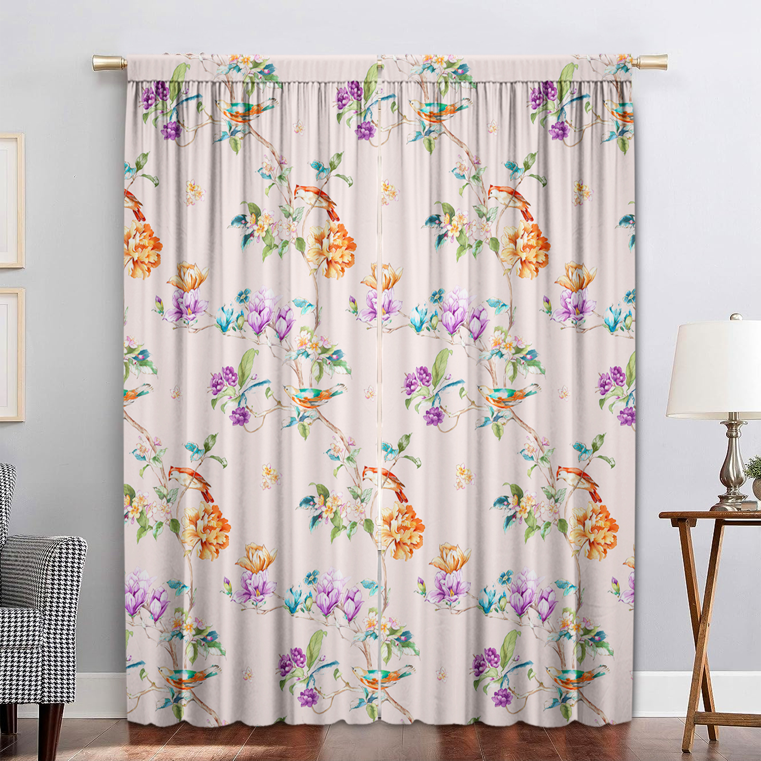 Custom Korean Simple Style 2pcs Curtain Green Male and Female Bedroom ...