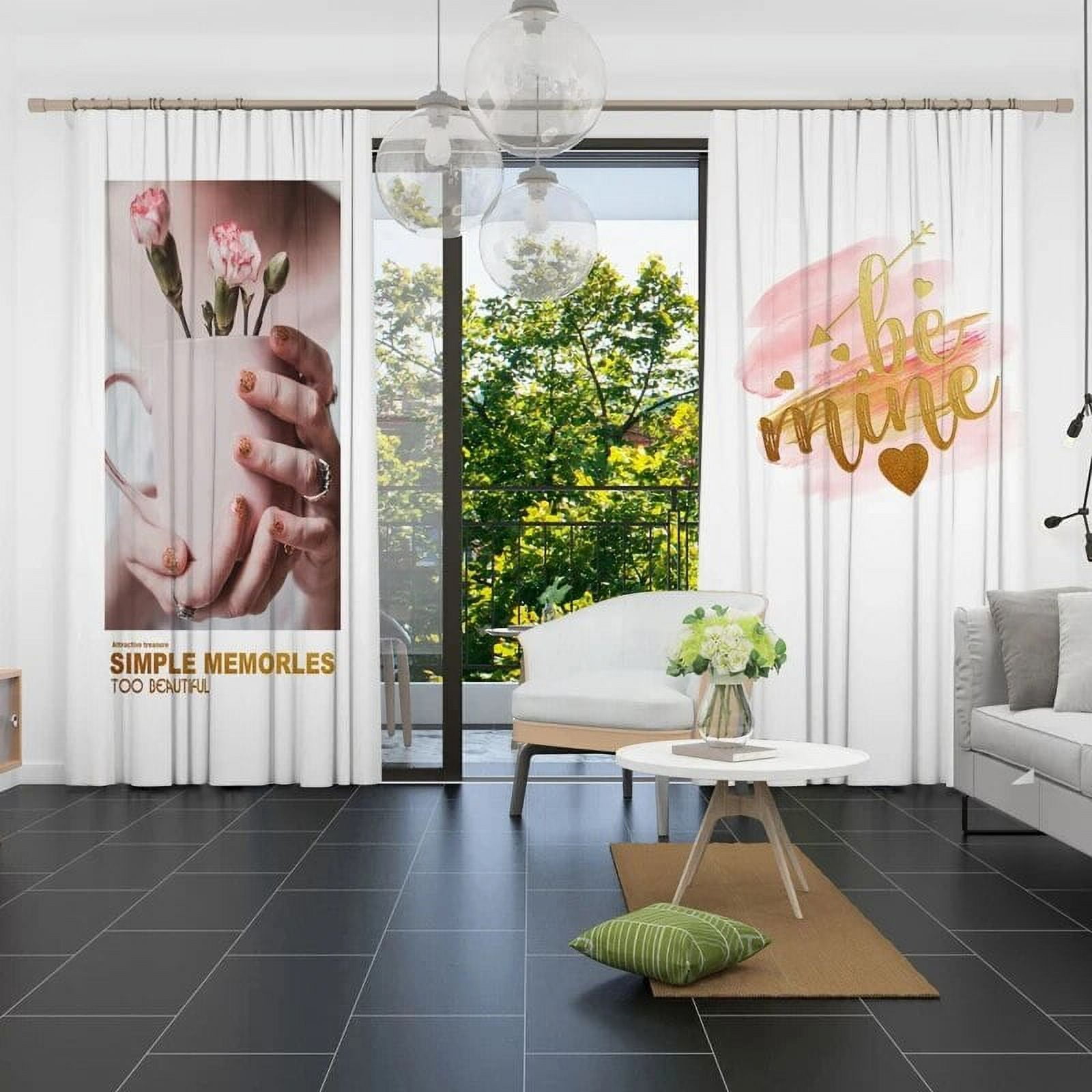 Custom Korean Simple Style 2pcs Curtain Green Male and Female Bedroom ...