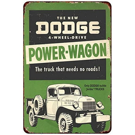 Custom Kraze Wall Art Home Decor The Dodge Power-Wagon Vintage Look ...