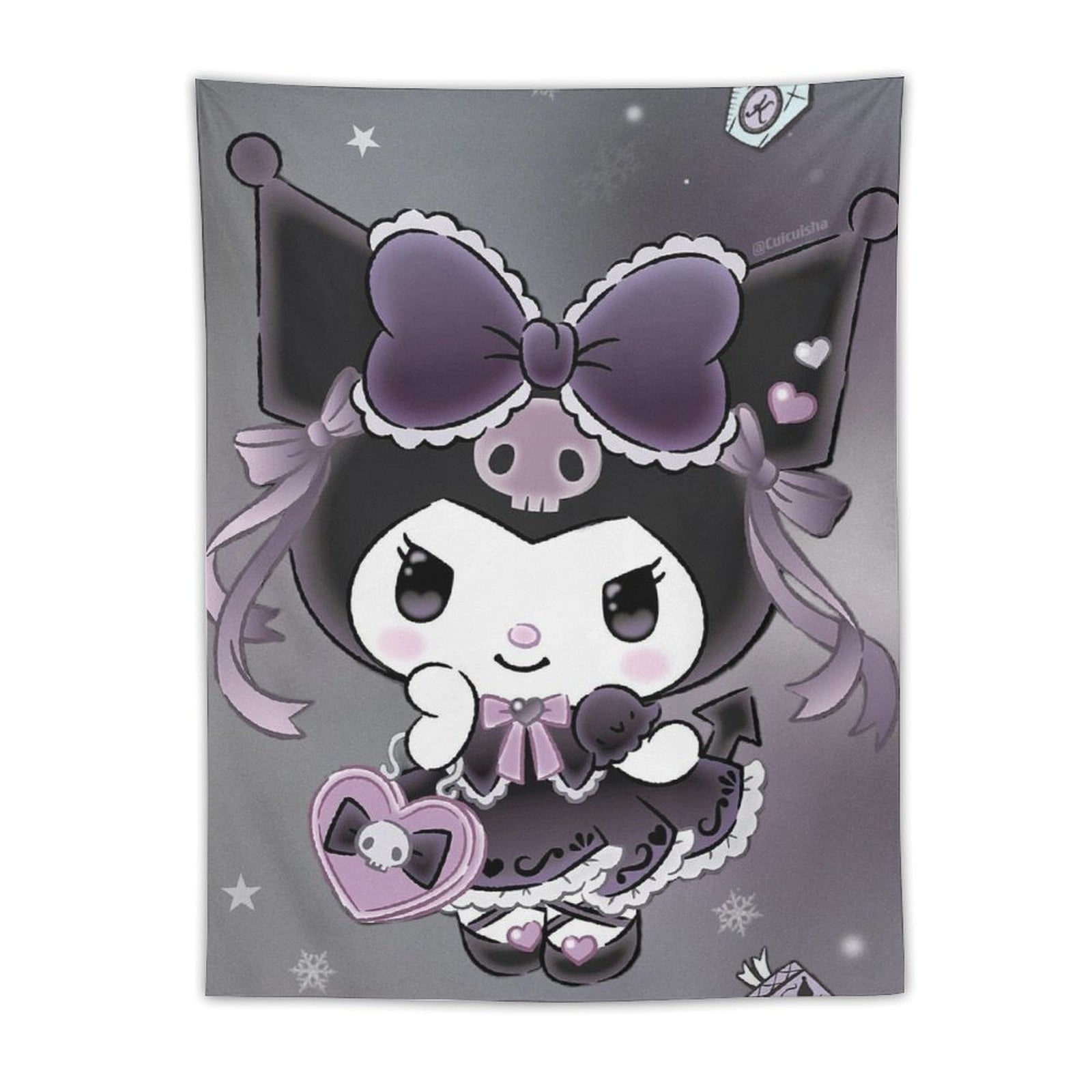 Custom Kuromi Tapestry wall hanging poster hanging painting background ...