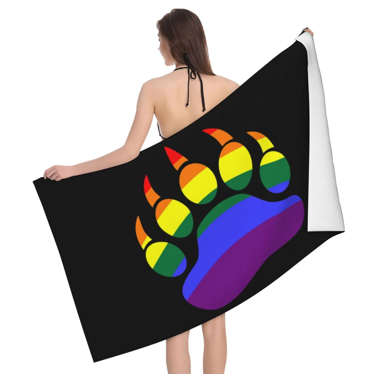Custom LGBT Hate You Love Beach Towel Gay Lesbian Pride GLBT Breathable ...