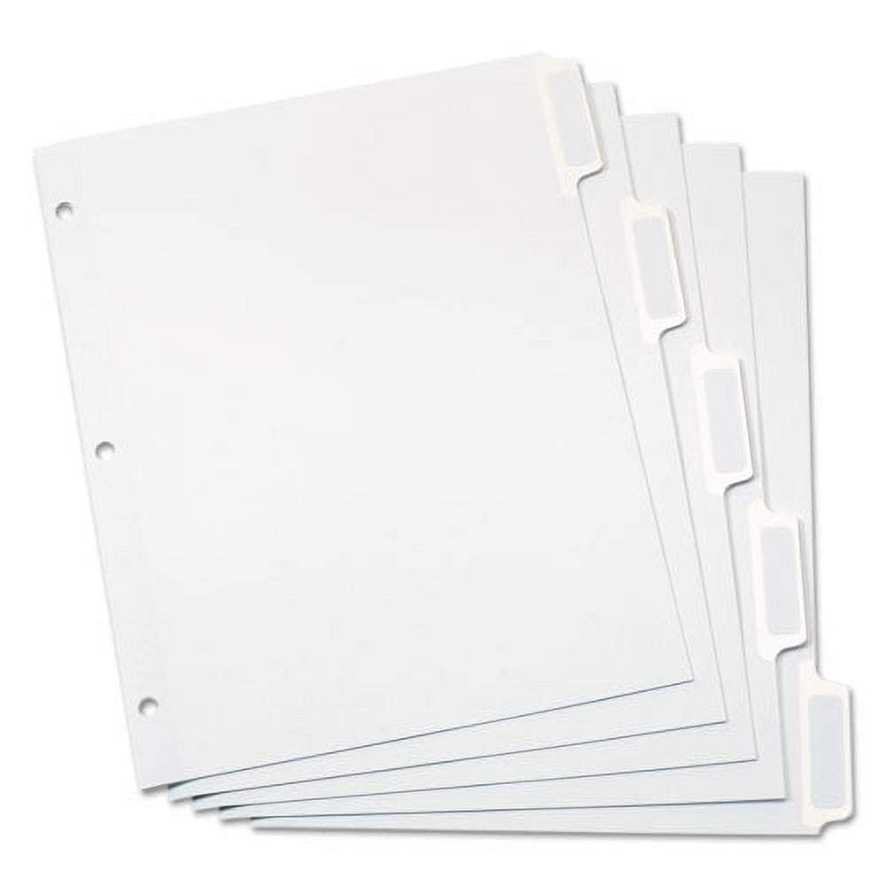 "Custom Label Tab Dividers With Self-Adhesive Tab Labels, 5-Tab, 11 X 8 ...