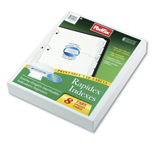 Custom Label Tab Dividers with Self-Adhesive Tab Labels, 8-Tab, 11 x 8. ...