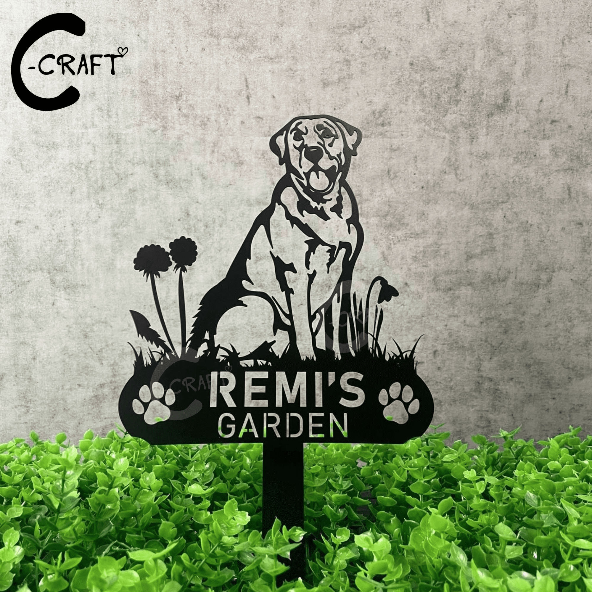 Custom Labrador Retriever Dog 28 Inches Memorial Garden Plaque with ...