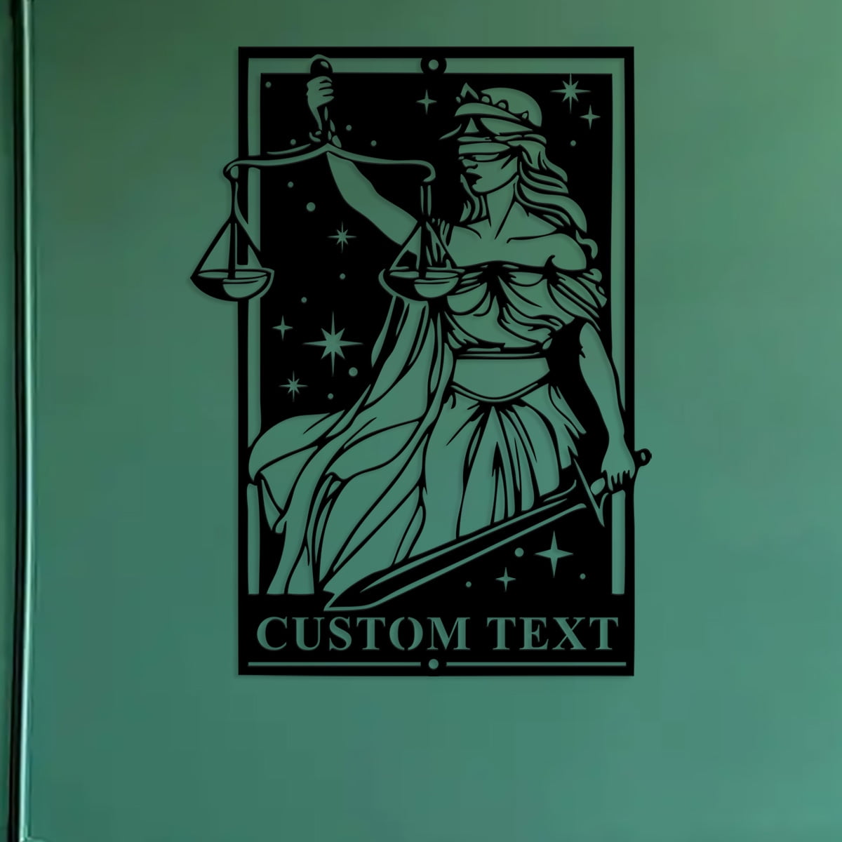 Custom Lady Justice Metal Wall Art, Lady Justice Sign, Scale of Justice ...