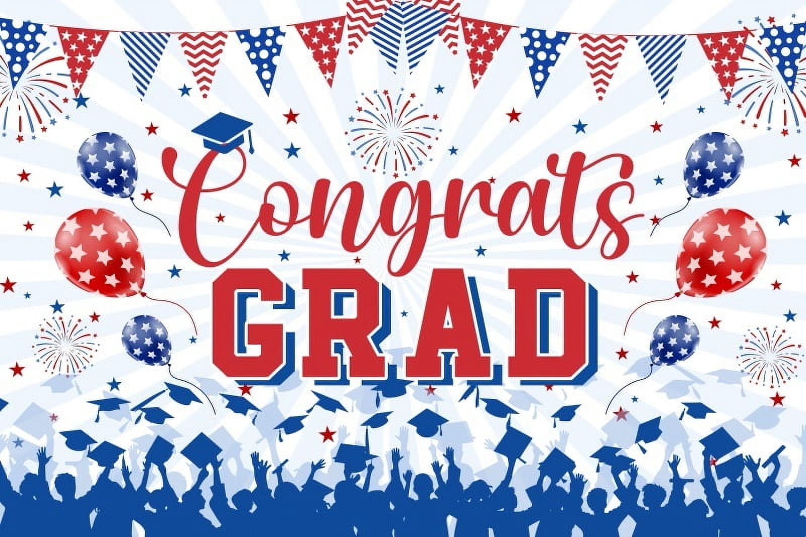Custom Laeacco Graduation Backdrop Black and Silver 2024 Prom High ...