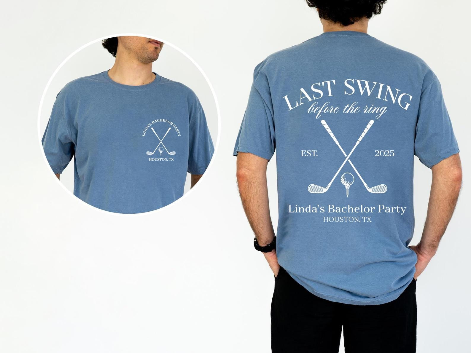 Custom Last Swing Before The Ring Bachelor Party Shirt, Personalized ...