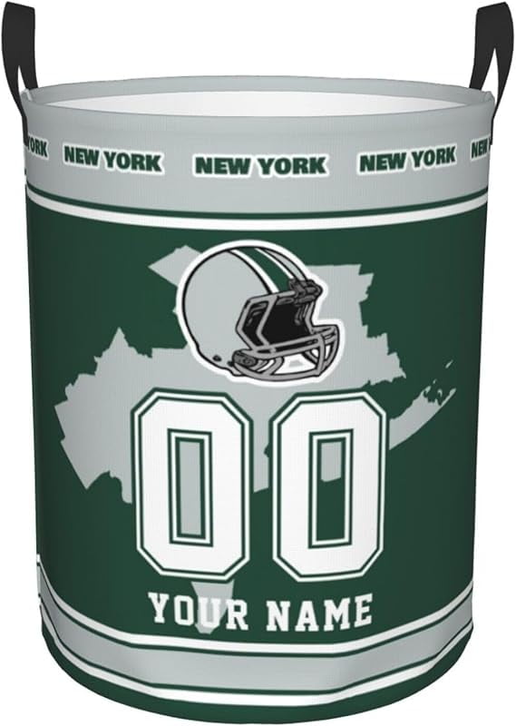 Custom Laundry Hamper Personalized Football Style Laundry Basket with ...