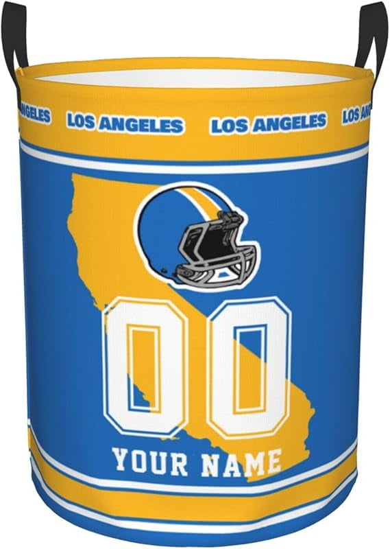Custom Laundry Hamper Personalized Football Style Laundry Basket with ...