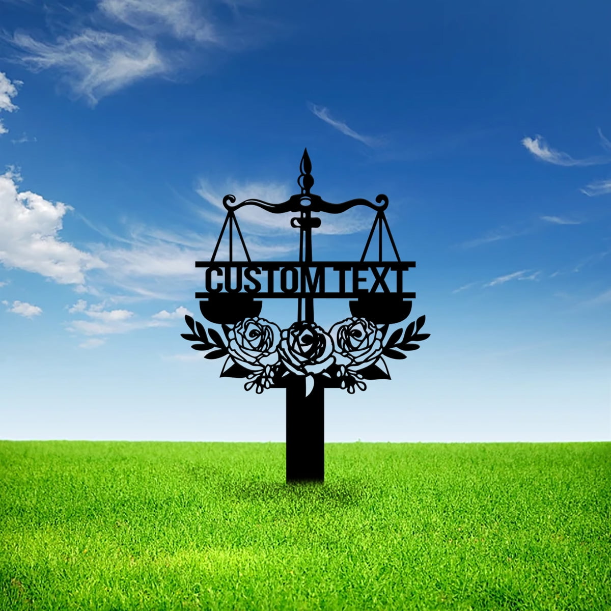 Custom Lawyer Memorial Stake, Justice Scales Metal Stakes, Lawyer ...