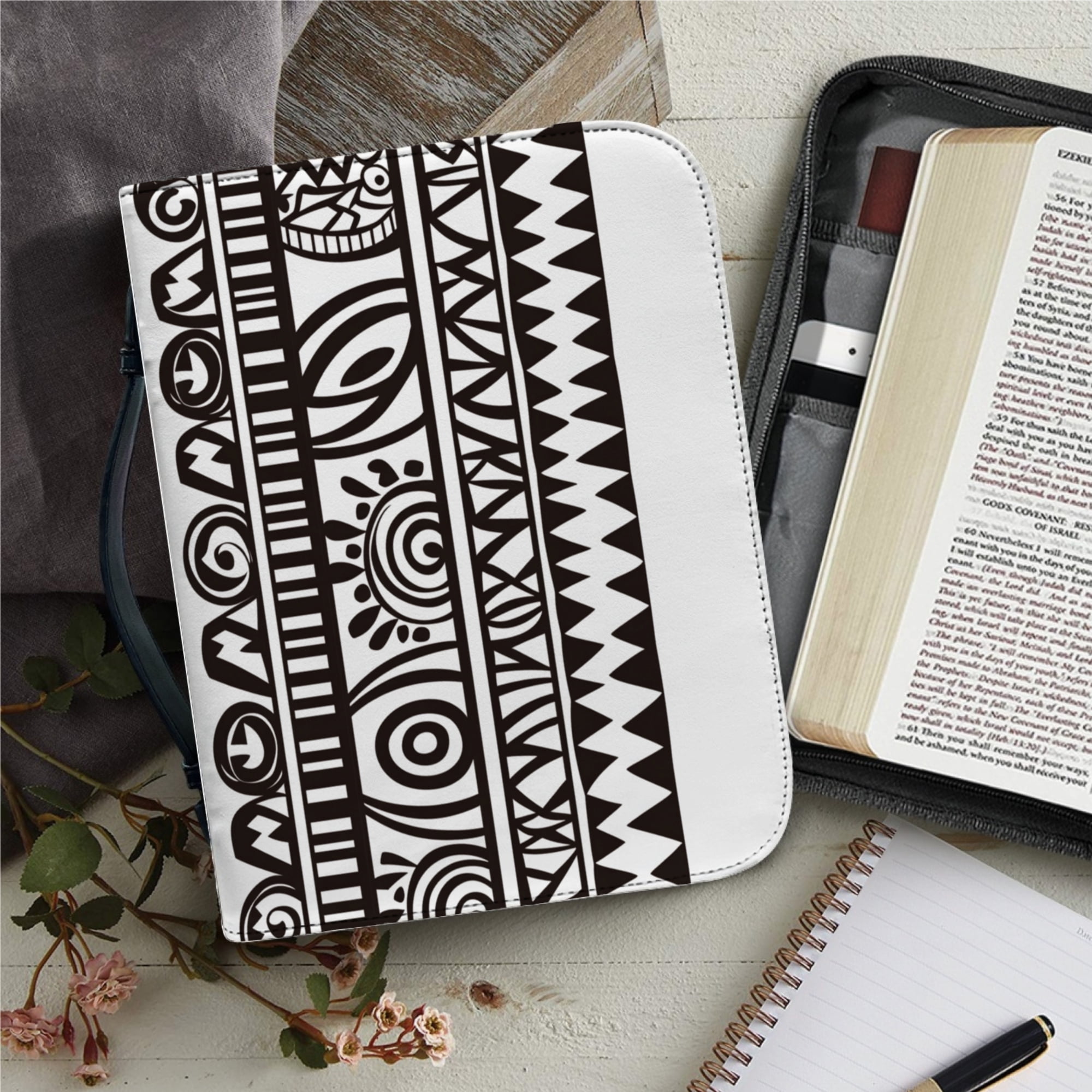 Custom Leather Bible Bag for Women Men Handle Bible Hymns Bible Cover ...