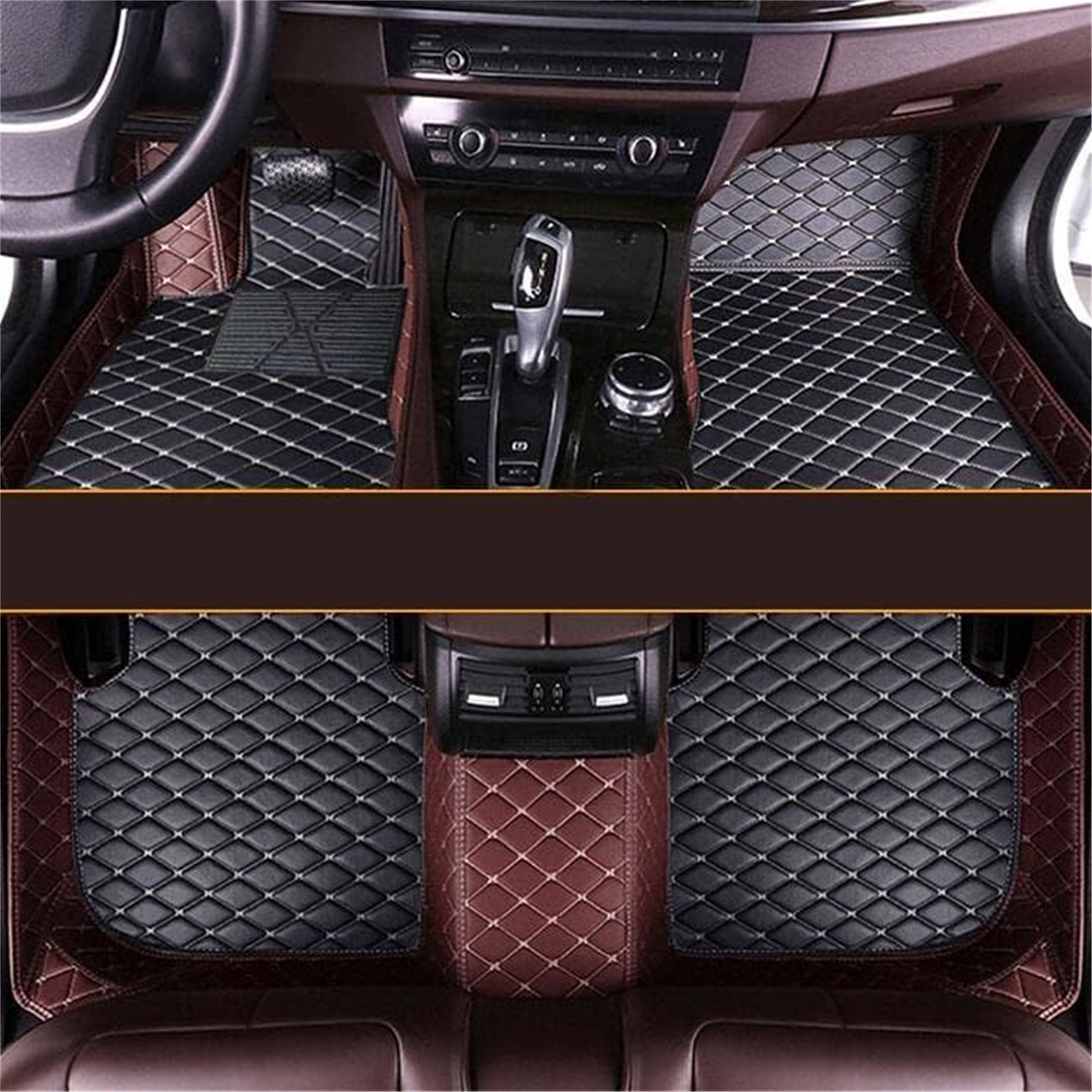 Custom Leather Full Coverage Waterproof Car Floor Mats for 99% Sedan ...