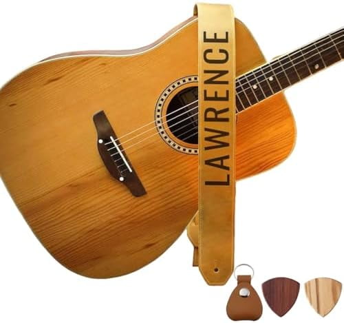 Custom Leather Guitar Straps, Personalized Engraved Name Guitar Straps ...