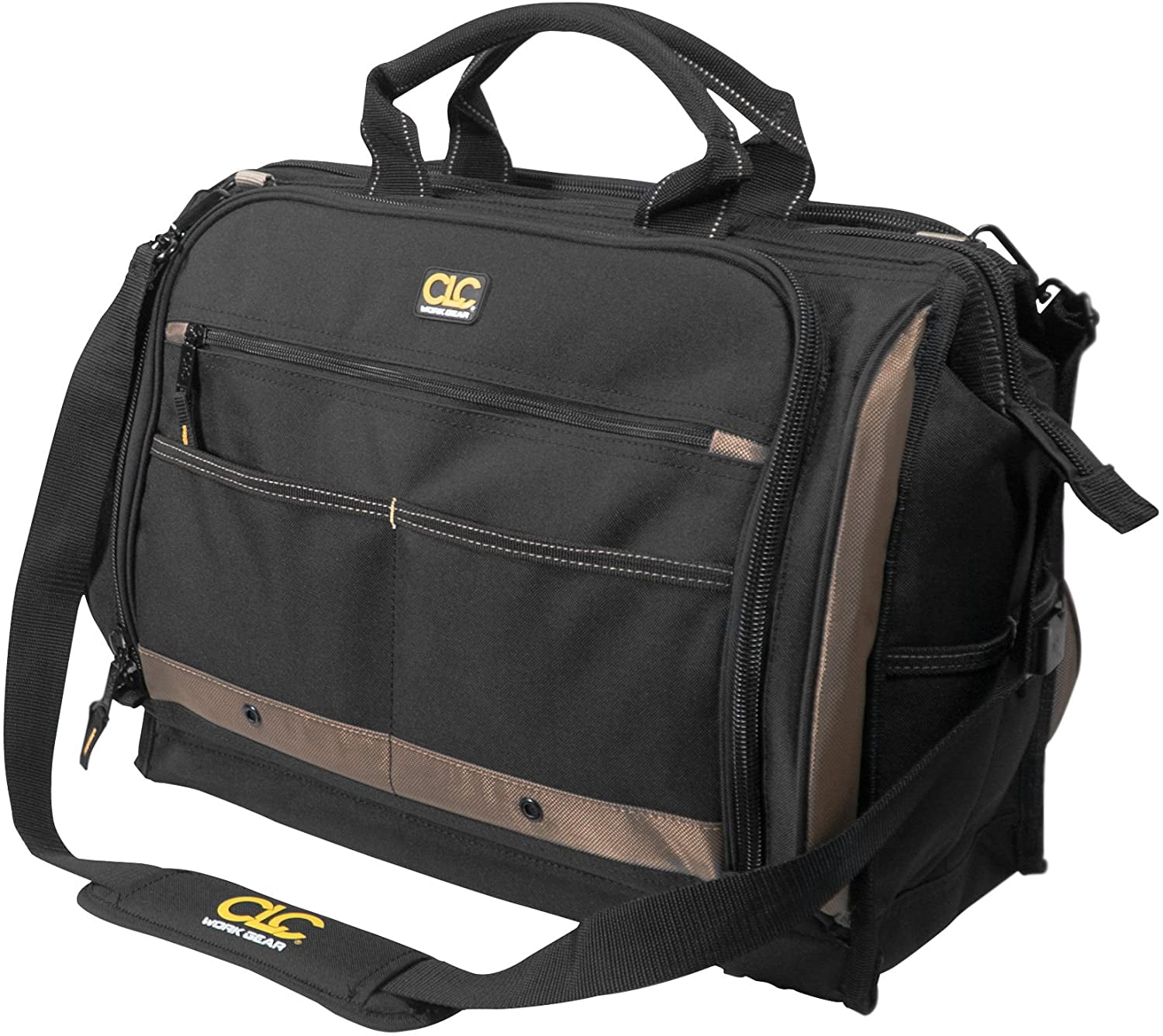 Custom Leathercraft1539 Multi-Compartment 50 Pocket Tool Bag - Walmart.com