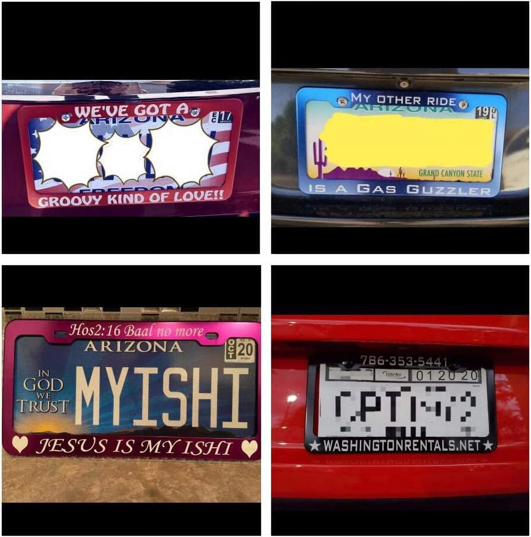 Custom License Plate Frame, Personalized Your Own Text Customize Funny ...