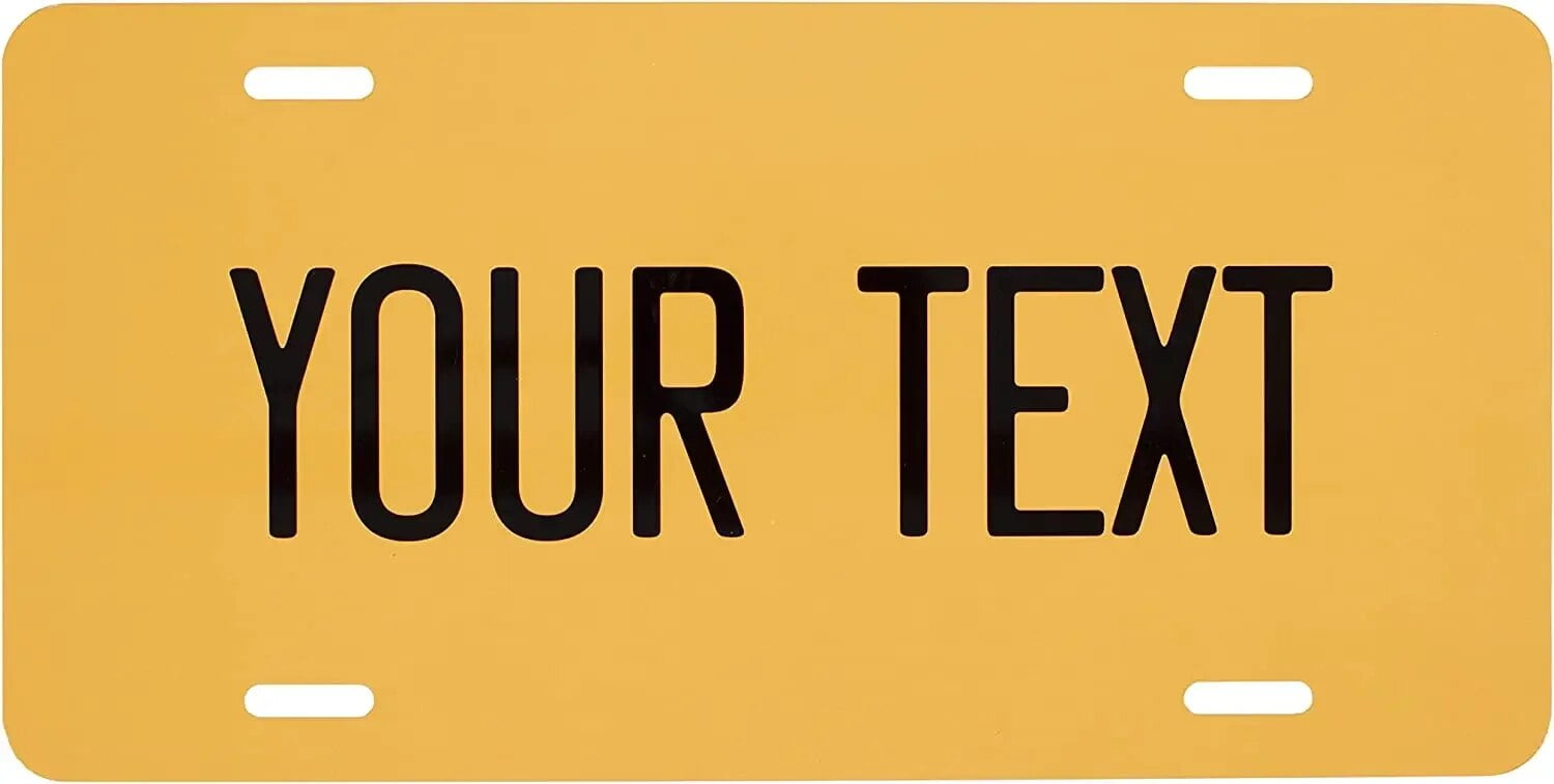 Custom License Plate Front of Car–Personalized Car Tags–6” x 12 ...