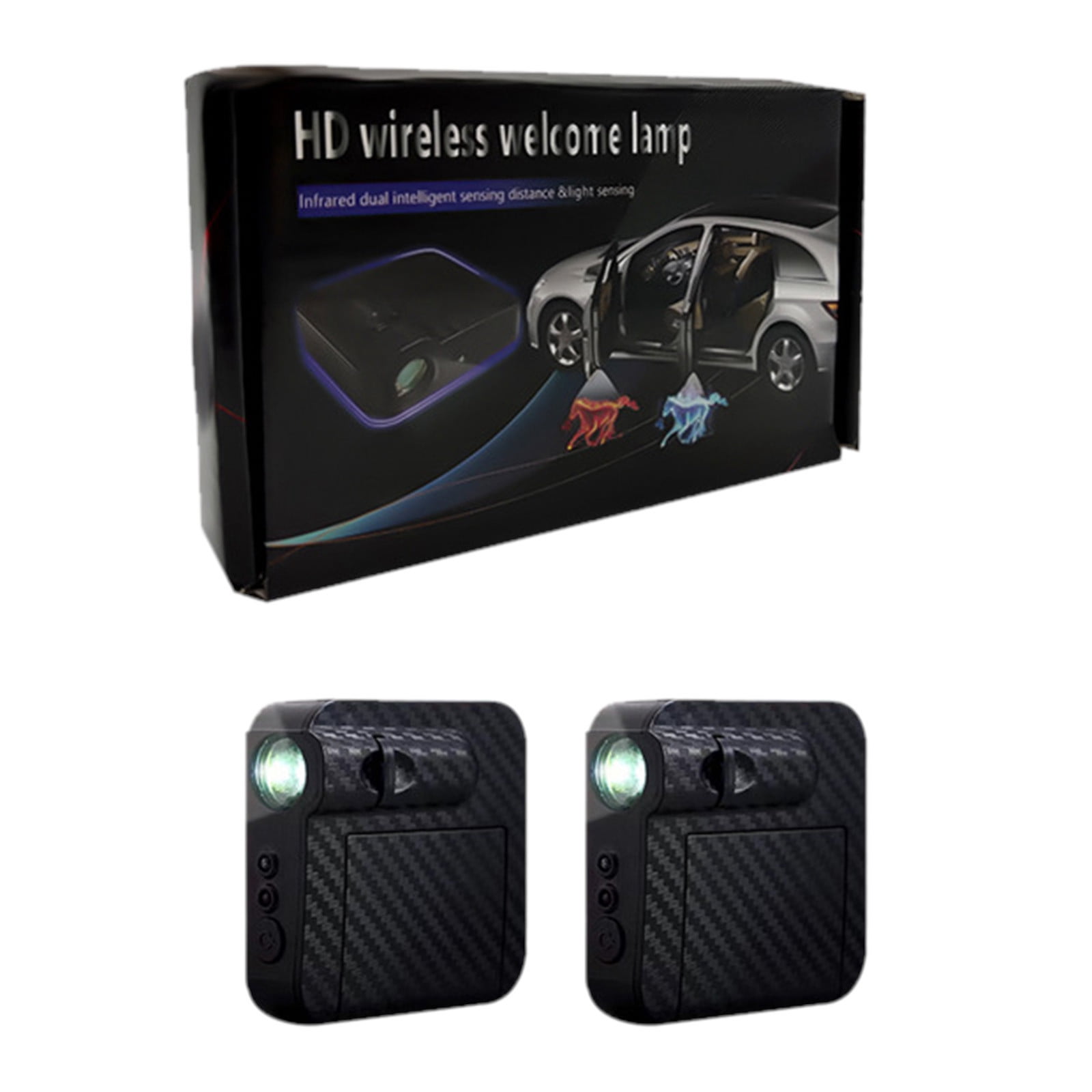 Custom Logo Car Door Projector Lights USB Rechargeable LED Welcome Step ...