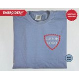 Custom Logo Embroidered Shirt Personalized Embroidered Tee Embroidered ...
