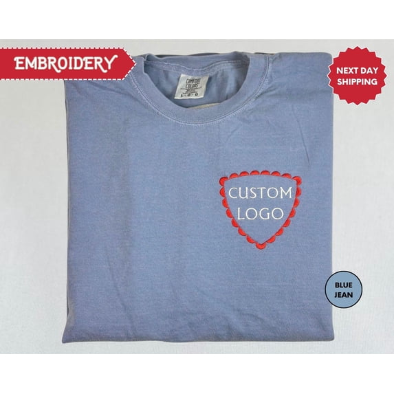 Custom Logo Embroidered Shirt Personalized Embroidered Tee Embroidered ...