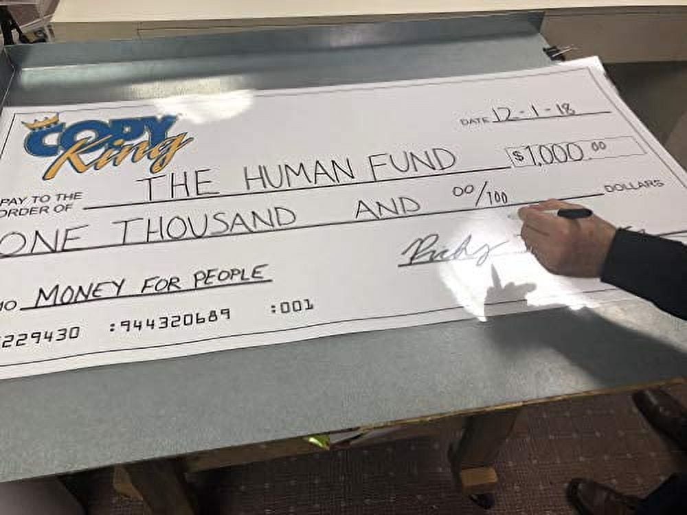 Custom Logo Huge Dry Erase Presentation Check, Customize Big Checks 24 ...