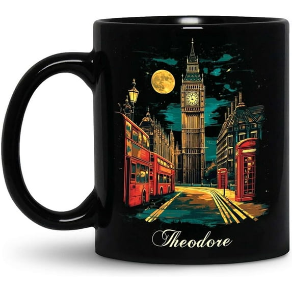 Custom London Coffee Mug, Night Scene Cup With Big Ben Design ...