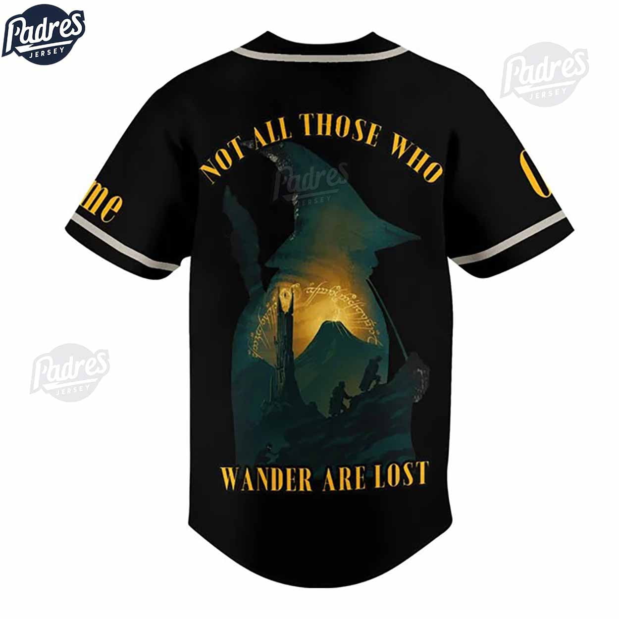 Custom Lord Of The Rings Black Baseball Jersey - Walmart.com