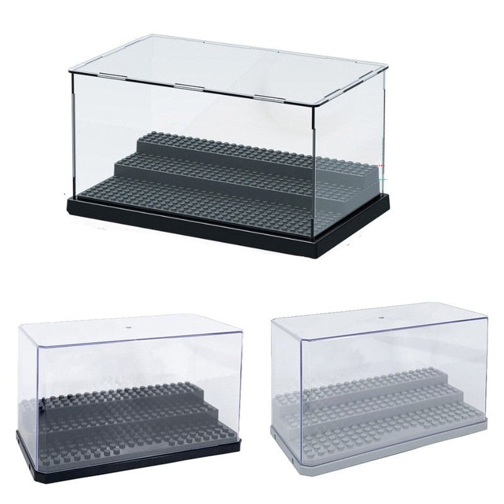 MOC NON LEGO Acrylic Display Case/Box 3 Steps Dustproof Base Plate ...