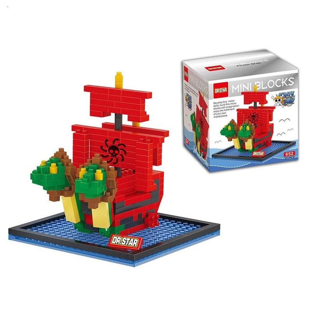 MOC NON One Piece Pirate Ship Series Building Blocks Bricks Anime ...
