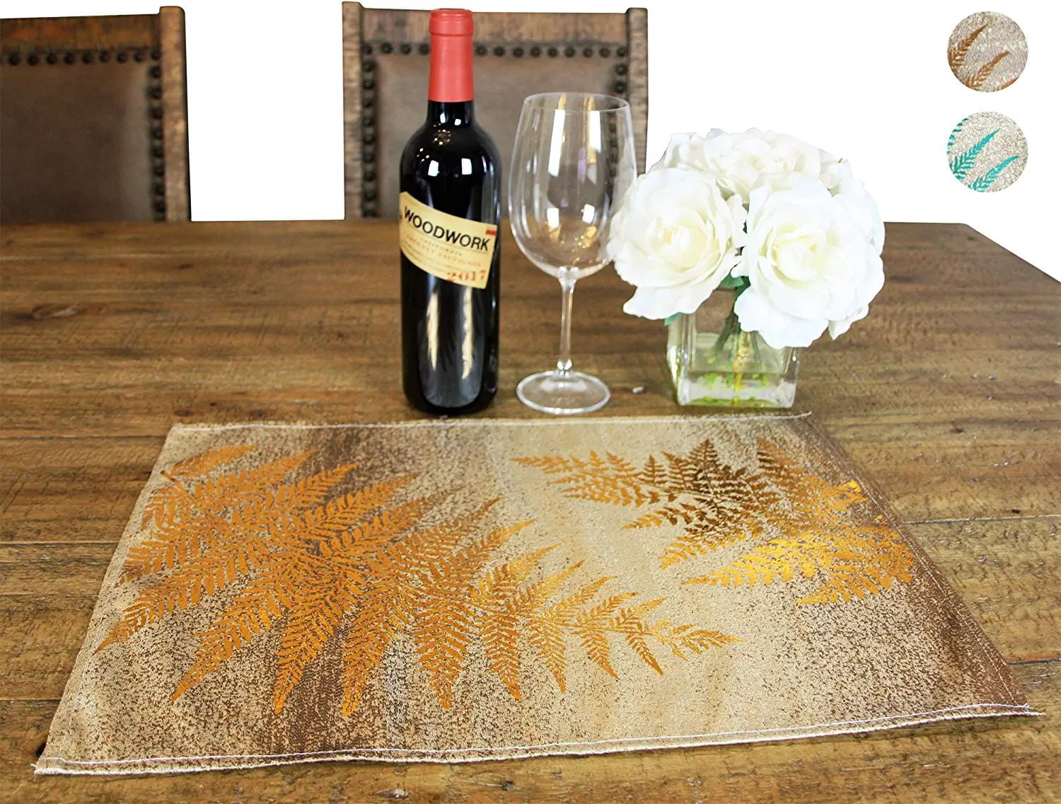 Custom Made Deluxe Yellow Placemats – 14 x 19 Inch Gold Yarn Metallic ...