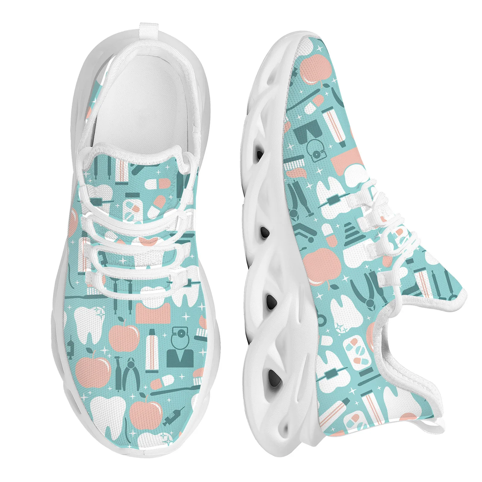 Custom Made Dental Sneakers Lightweight Lace-up Platform Shoes Tooth ...