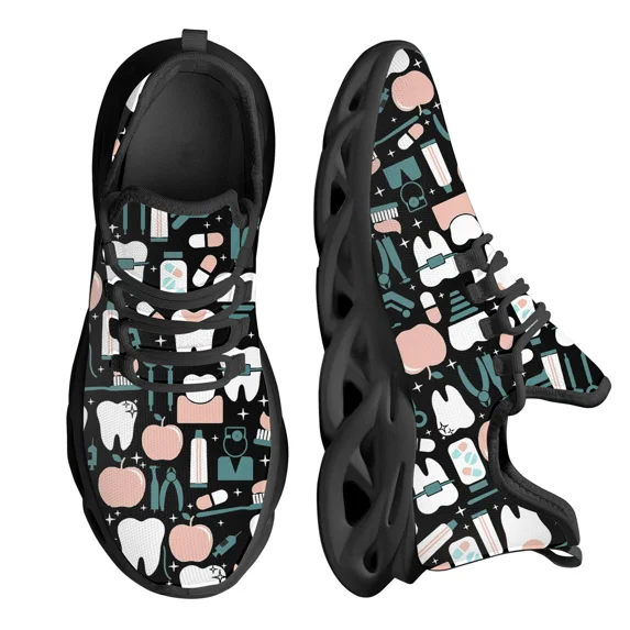 Custom Made Dental Sneakers Lightweight Lace-up Platform Shoes Tooth ...